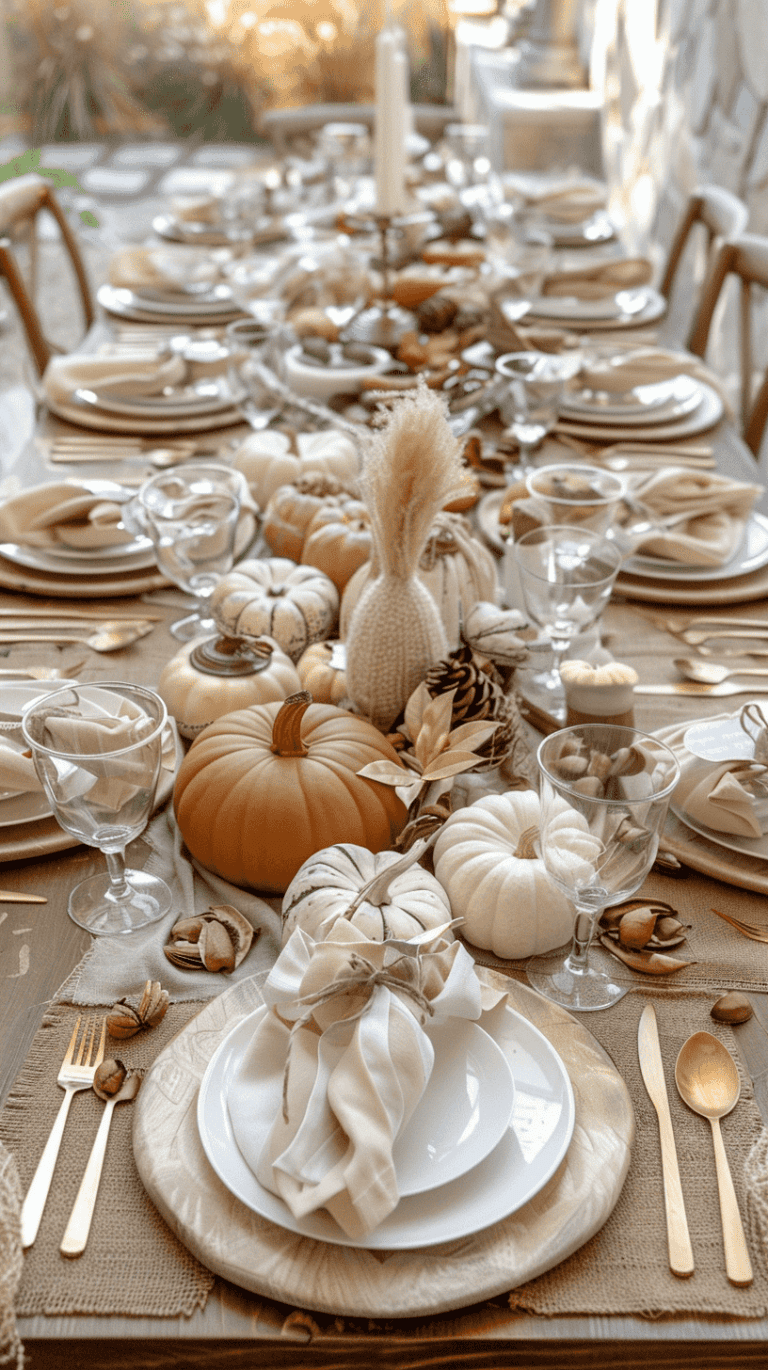 35+ Rustic Thanksgiving Tablescape Ideas