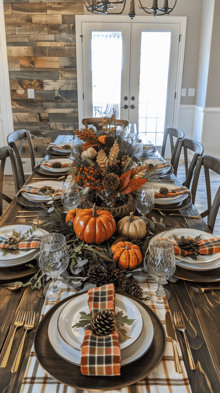 35+ Rustic Thanksgiving Tablescape Ideas