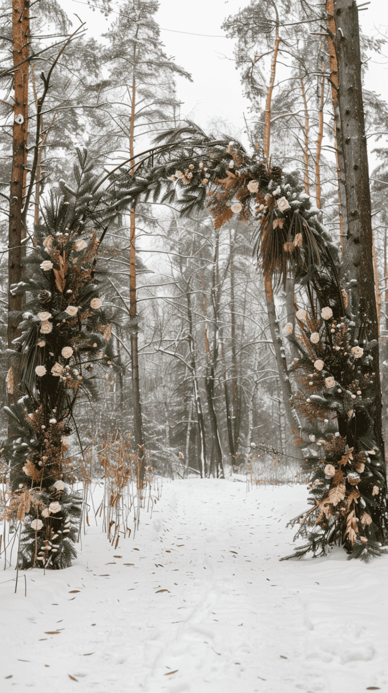 30 Winter Wedding Arch Ideas For Your Special Day