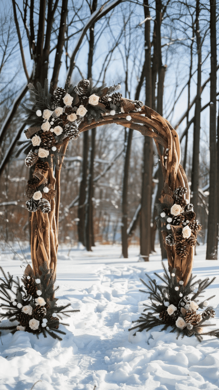 30 Winter Wedding Arch Ideas For Your Special Day