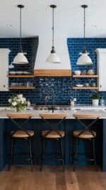 57 Blue Kitchen Ideas with Islands to Transform Your Space