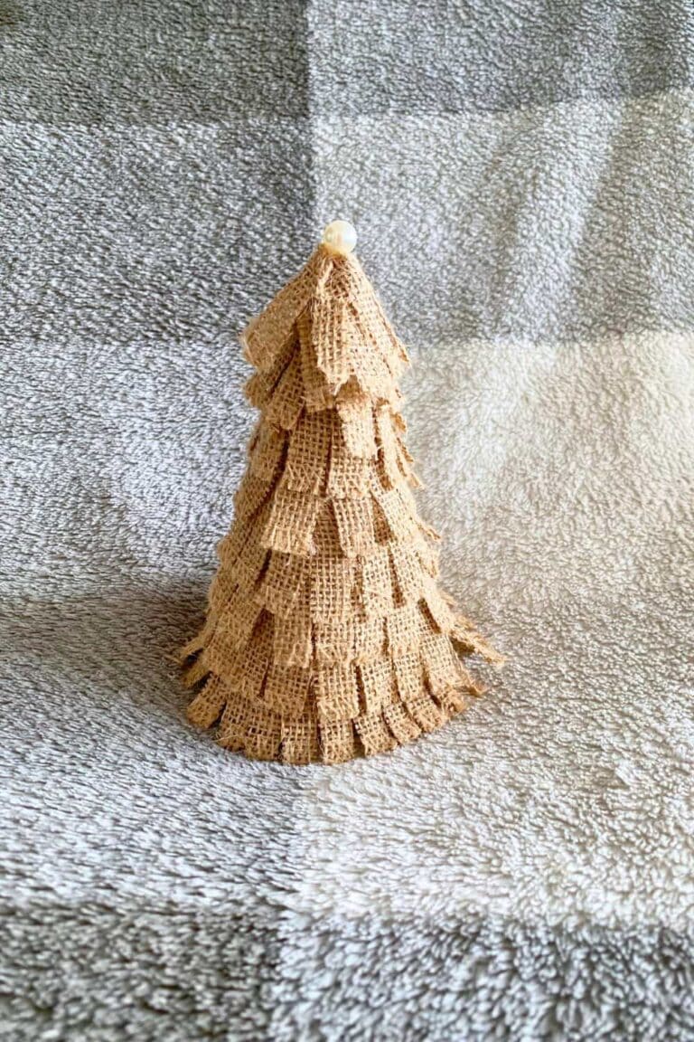 Easy rustic Burlap Tree DIY For Your Home Decor