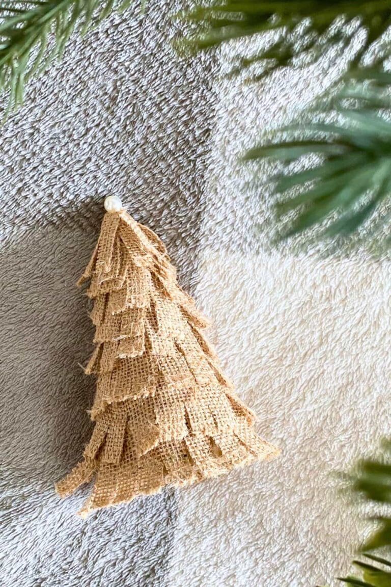 Easy rustic Burlap Tree DIY For Your Home Decor