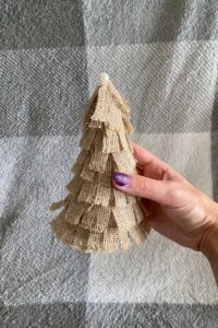 Easy rustic Burlap Tree DIY For Your Home Decor