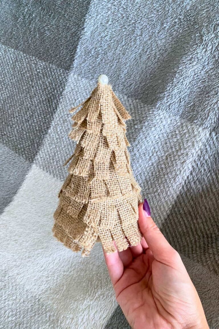 Easy rustic Burlap Tree DIY For Your Home Decor