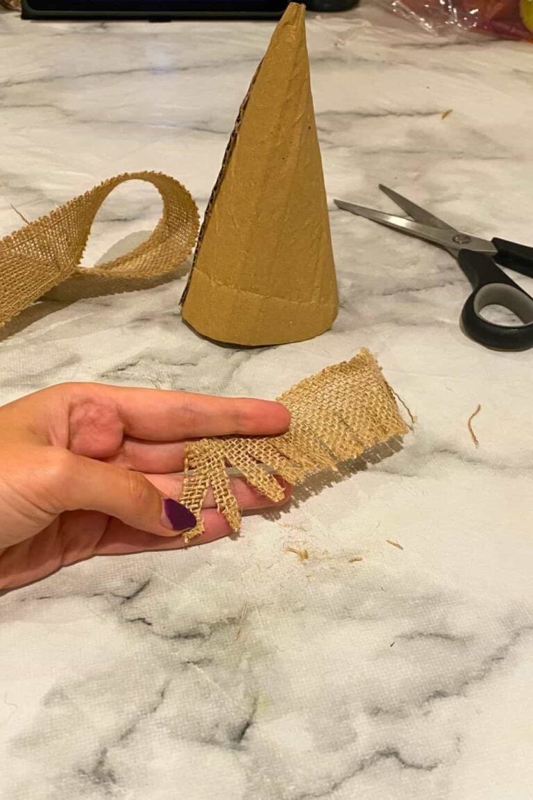 Easy rustic Burlap Tree DIY For Your Home Decor