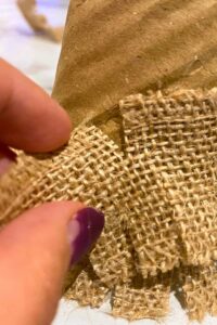Easy rustic Burlap Tree DIY For Your Home Decor