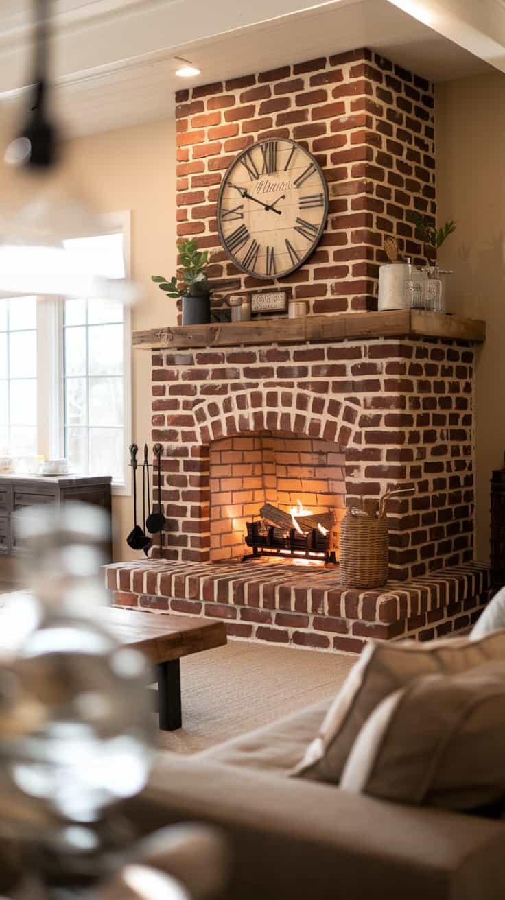 9 Easy Red Brick Fireplace Ideas to Warm Up Your Space