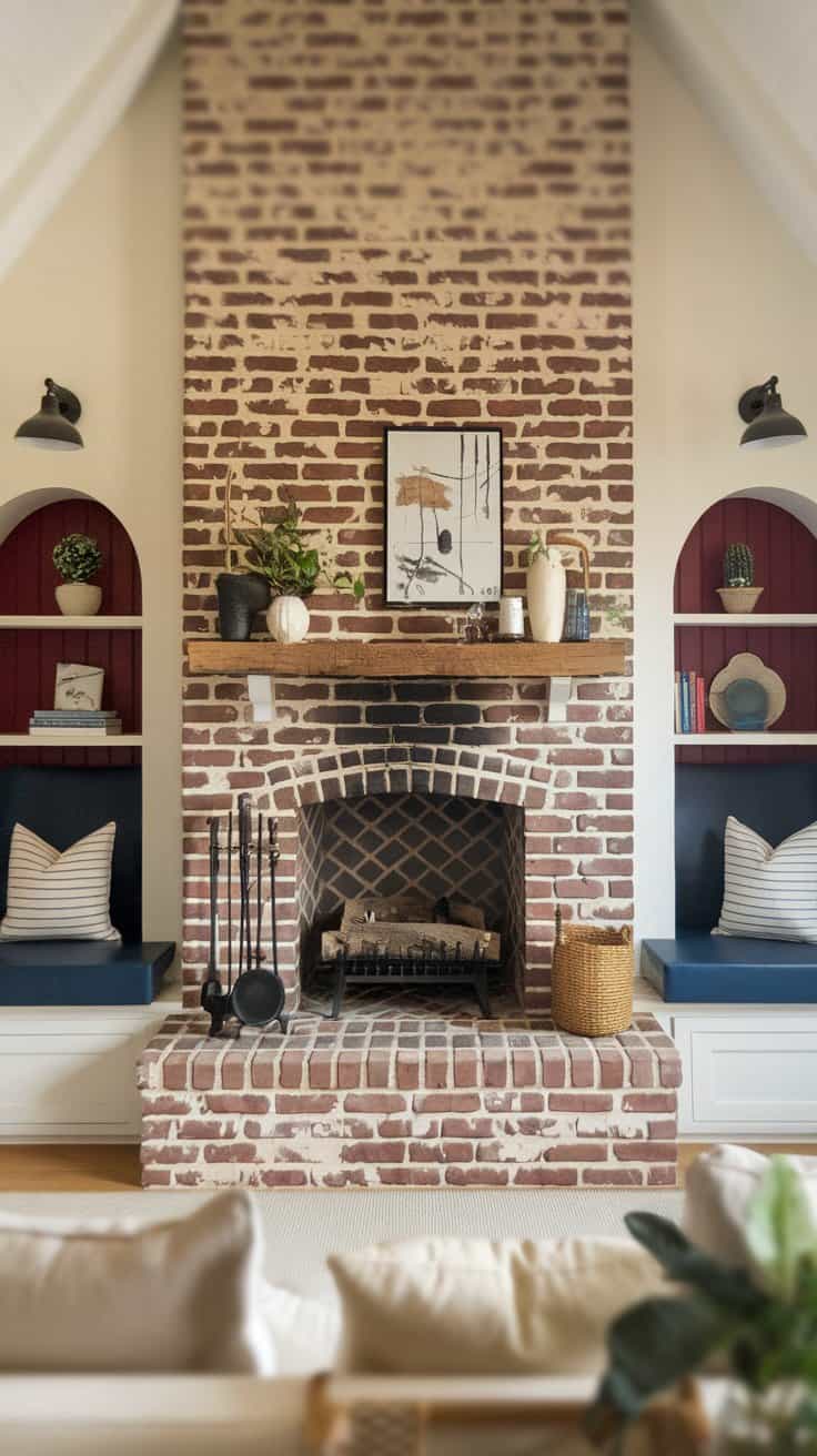 9 Easy Red Brick Fireplace Ideas to Warm Up Your Space