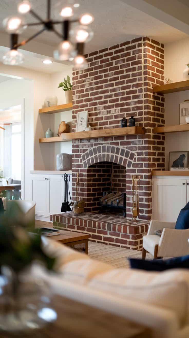 9 Easy Red Brick Fireplace Ideas to Warm Up Your Space
