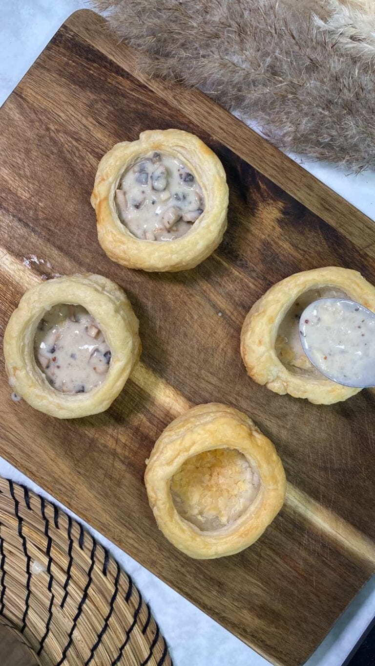 Shrimp And Mushroom Puff Pastry Shells