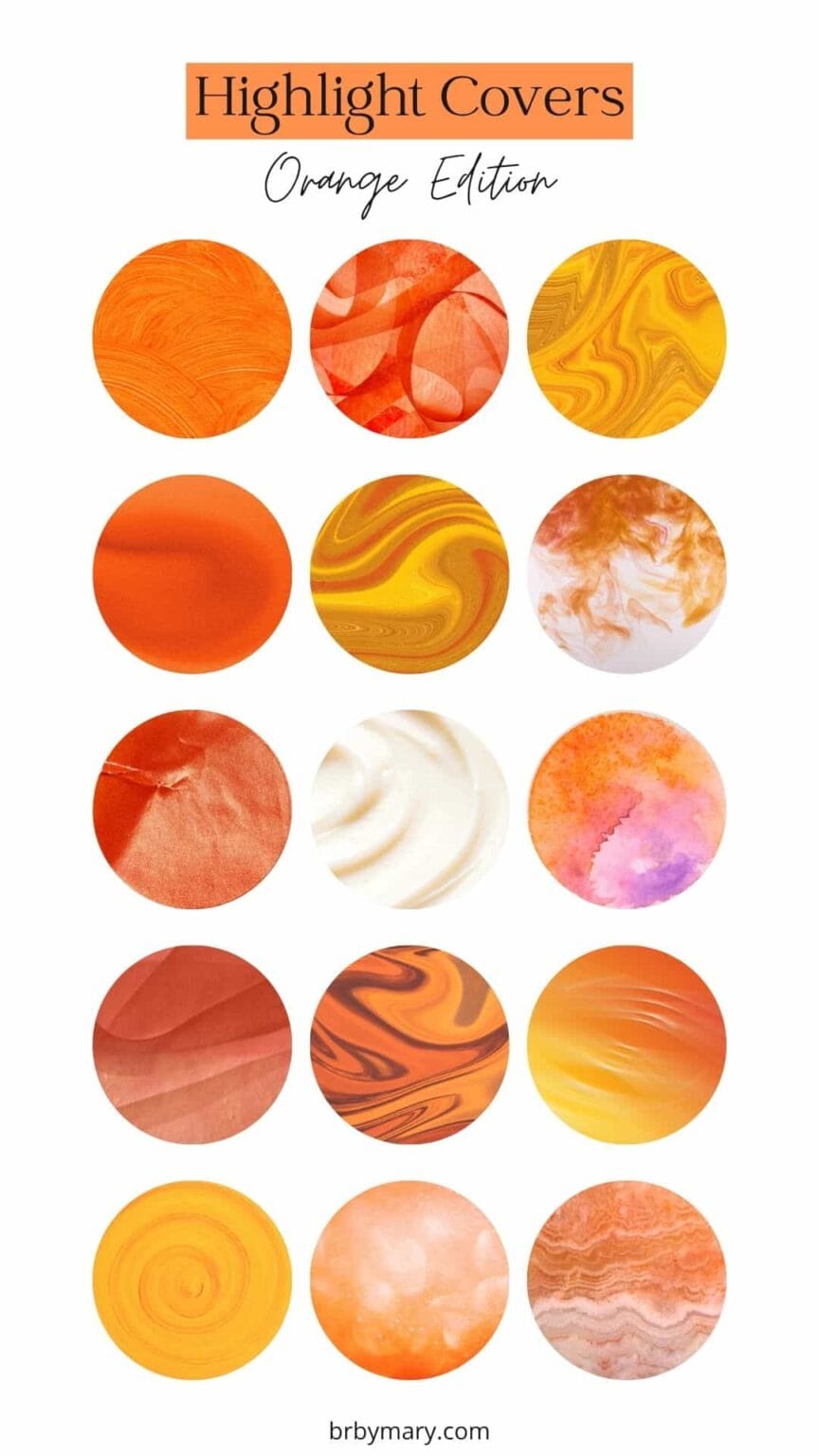 Free Orange Highlight Covers For Instagram Stories