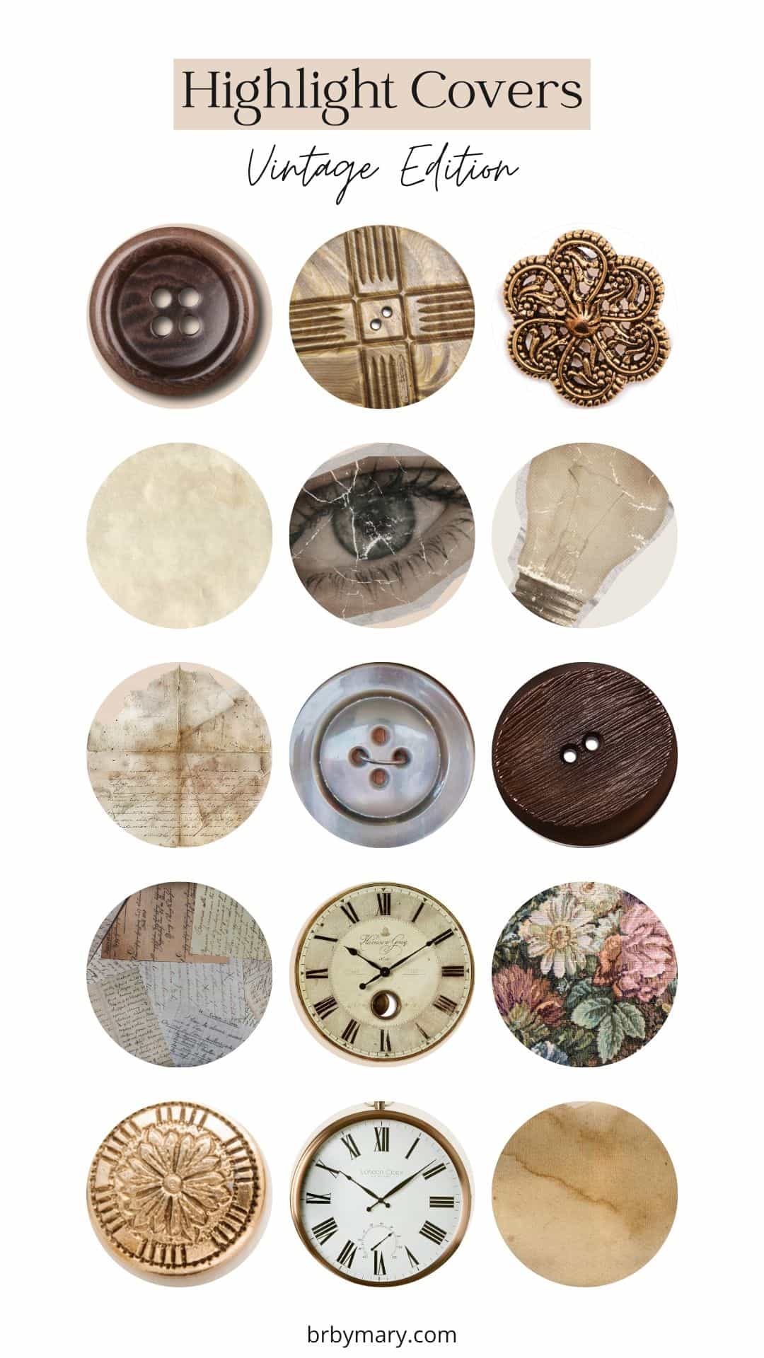Free Vintage Highlight Covers For Instagram Stories