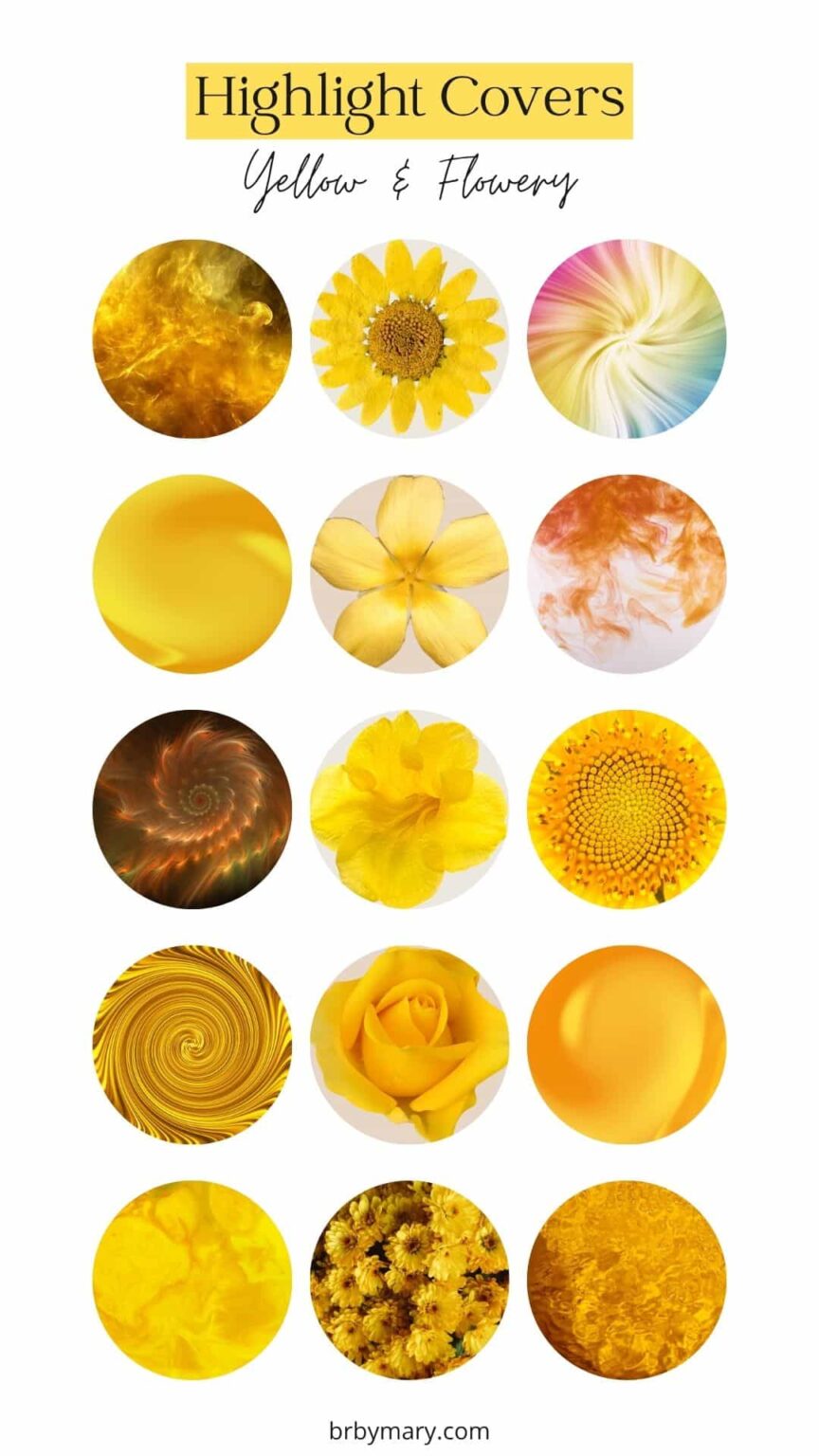 Yellow Highlight Covers For Instagram Stories