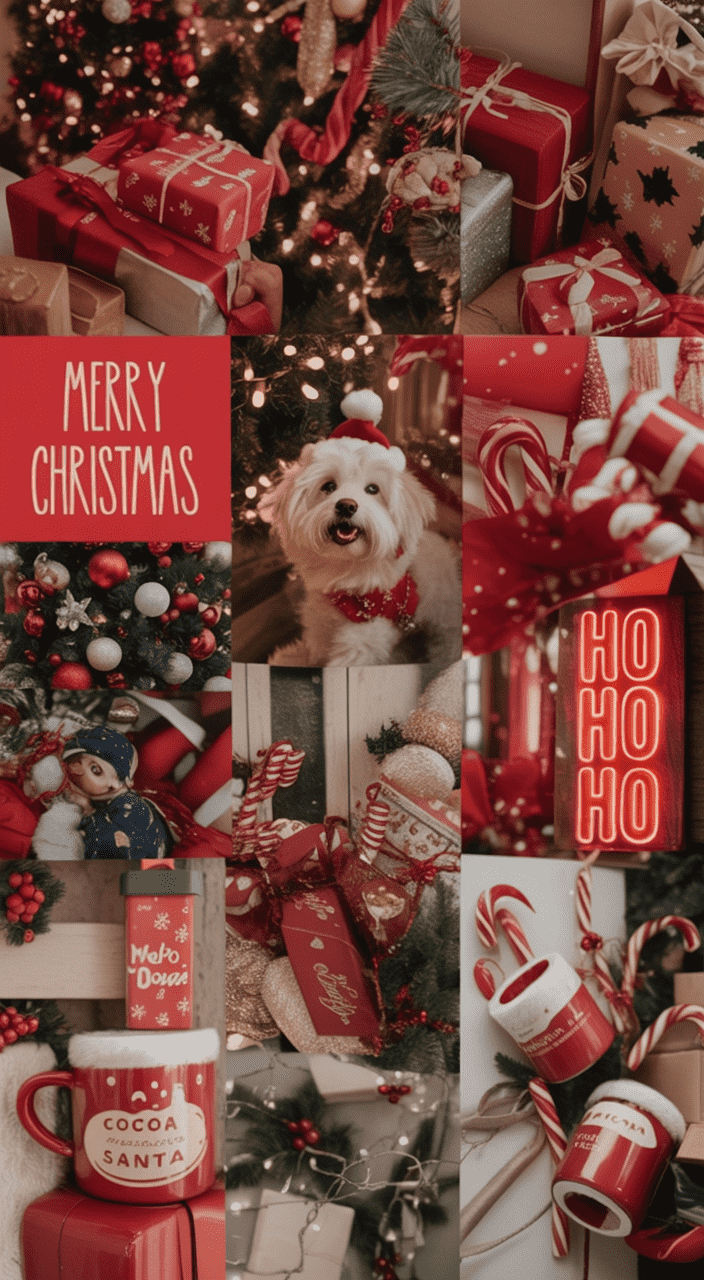 40 Red Christmas Phone Backgrounds