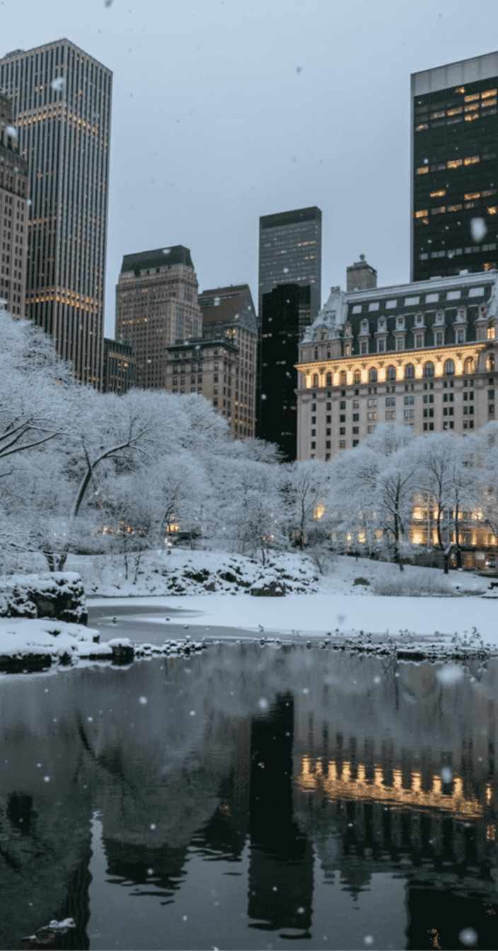 20 Snowy New York Phone Wallpapers