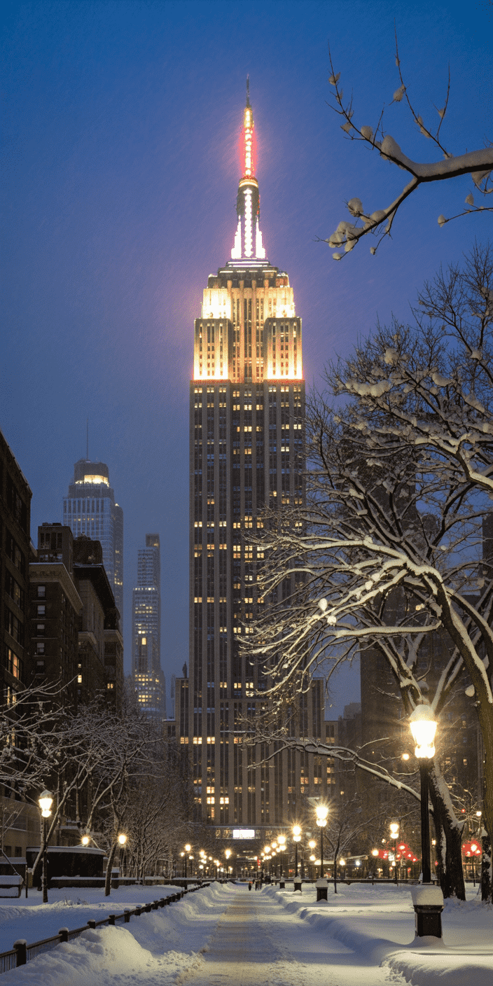 20 Snowy New York Phone Wallpapers